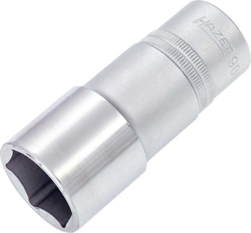 Hazet Steckschlüsseleinsatz Sechskant Vierkant hohl 125 mm (1/2 Zoll) 27 mm Lange Ausführung Mit ...