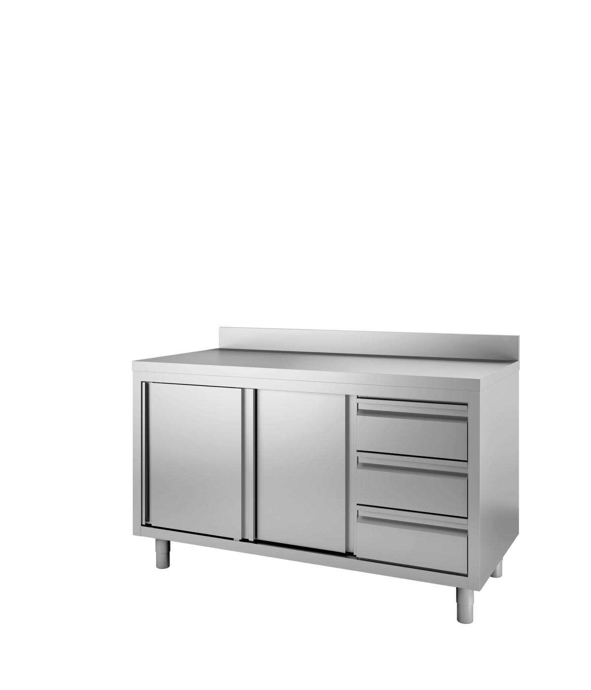 bergman PROFILINE Arbeitsschrank 600 mit Schiebetüren Schubladen ...