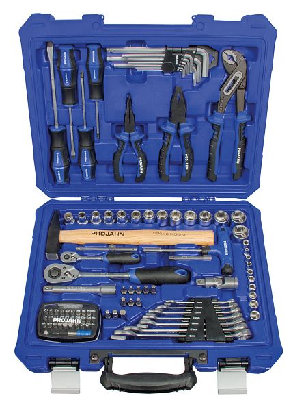 Projahn 1/4" + 1/2" proficraft Werkzeugkoffer 98- teilig 72 Zahn ...