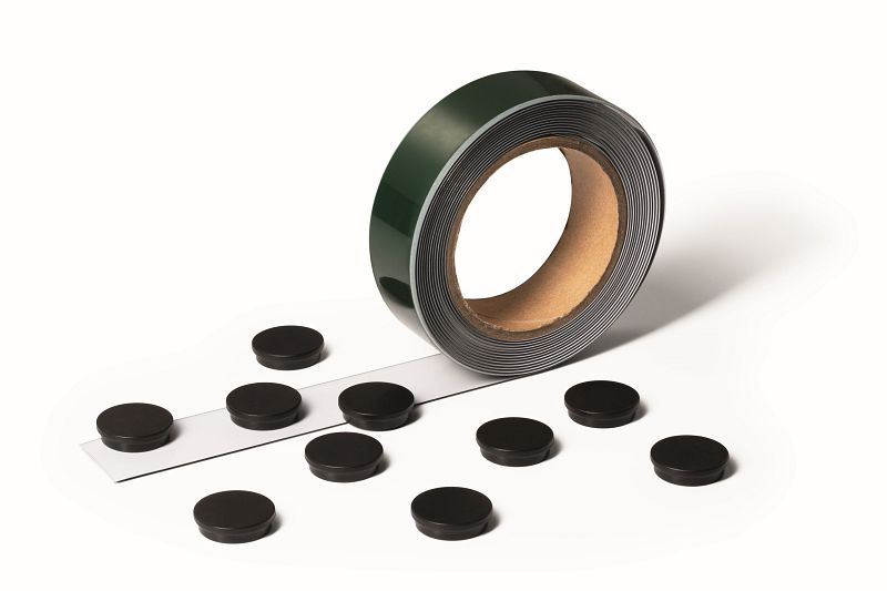DURABLE Metallband selbstklebend weiß 35 x 500 cm inkl. 10 Magnete ...