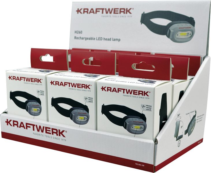 Kraftwerk Display mit LED Stirnlampe H260 9 Stück 702.003.100 günstig versandkostenfrei online ...