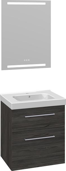 Dansani Luna 61 cm Menuet Set mit Spiegel Braune Eiche LU-559830 ...