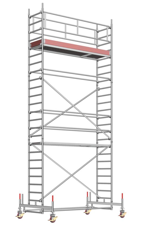 Layher Uni-Standard-Gerüst mit Fahrbalken 0001105 Maximale Arbeitshöhe: 735 m 0001105 günstig ...