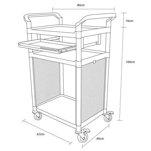 Krauss PC-Pult fahrbarer Computertisch für die Werkstatt KR-703 günstig ...