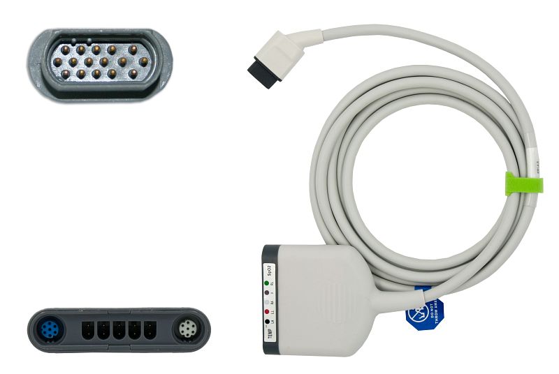 Golmed MultiMed 5 Pod Multiparameterkabel zu Dräger Siemens S391-A-S ...