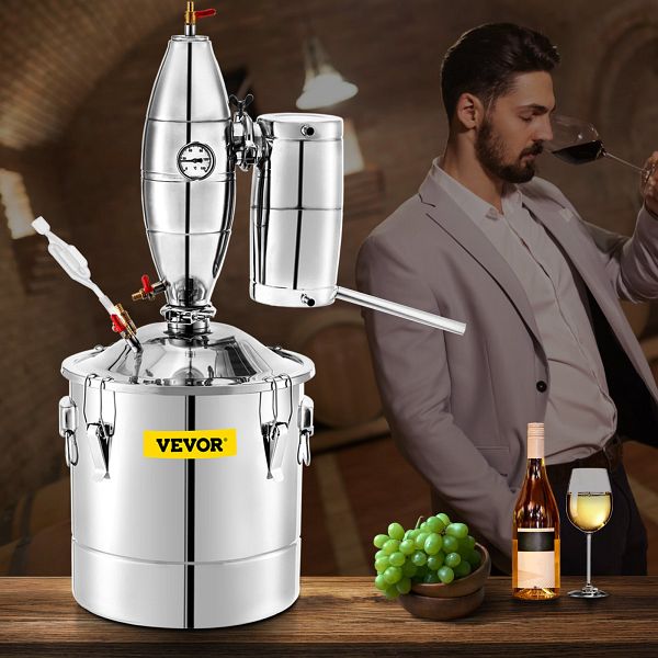 VEVOR 50L Edelstahl Alkohol Brenner Home Brew Kit Destilliergerät ...