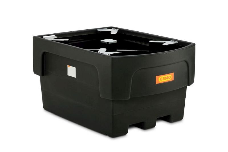 Cemo IBC-Auffangwanne 1100/1-PE mit Stützkreuz und Abfüllvorsatz 10939 ...