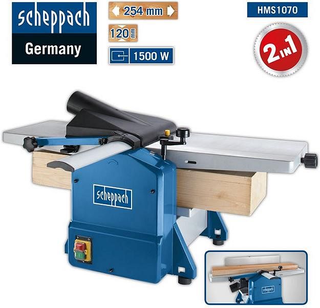 Scheppach Abricht- und Dickenhobelmaschine HMS1070 1500W 230V/50Hz ...