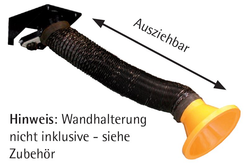 GEOVENT Absaugarm COMPACT mit innenliegenden Gelenken Teleskopauszug 1 ...